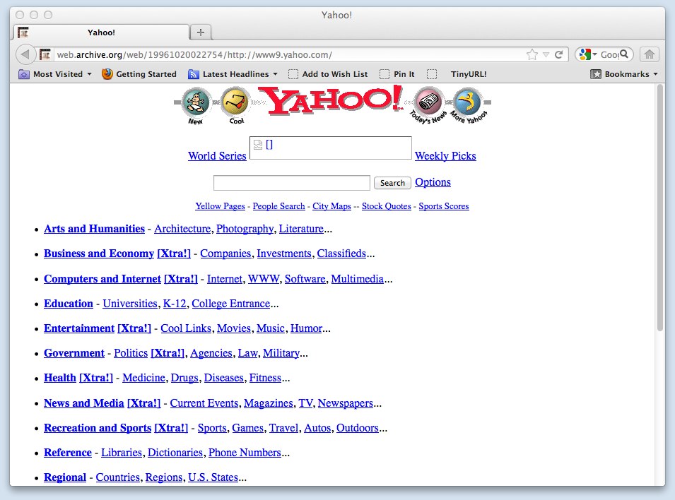 Google, Yahoo, and Facebook’s First Website | Juixe Techknow